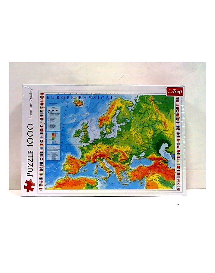 Trefl 10605 TREFL Puzzle 1000el Mapa fizyczna Europy 10605 Trefl ...
