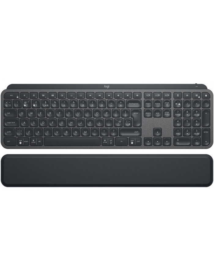 LOGITECH MX Keys Plus Advanced Wireless Illuminated Keyboard with Palm Rest - GRAPHITE - (UK ...
