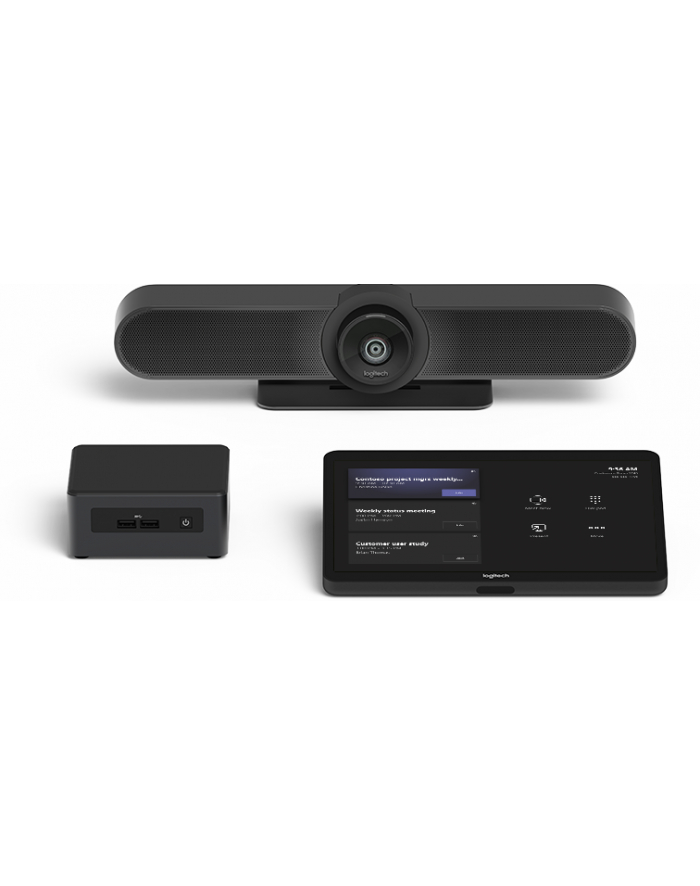 LOGITECH Small Room with Tap + MeetUp + Intel NUC for Microsoft Teams ...