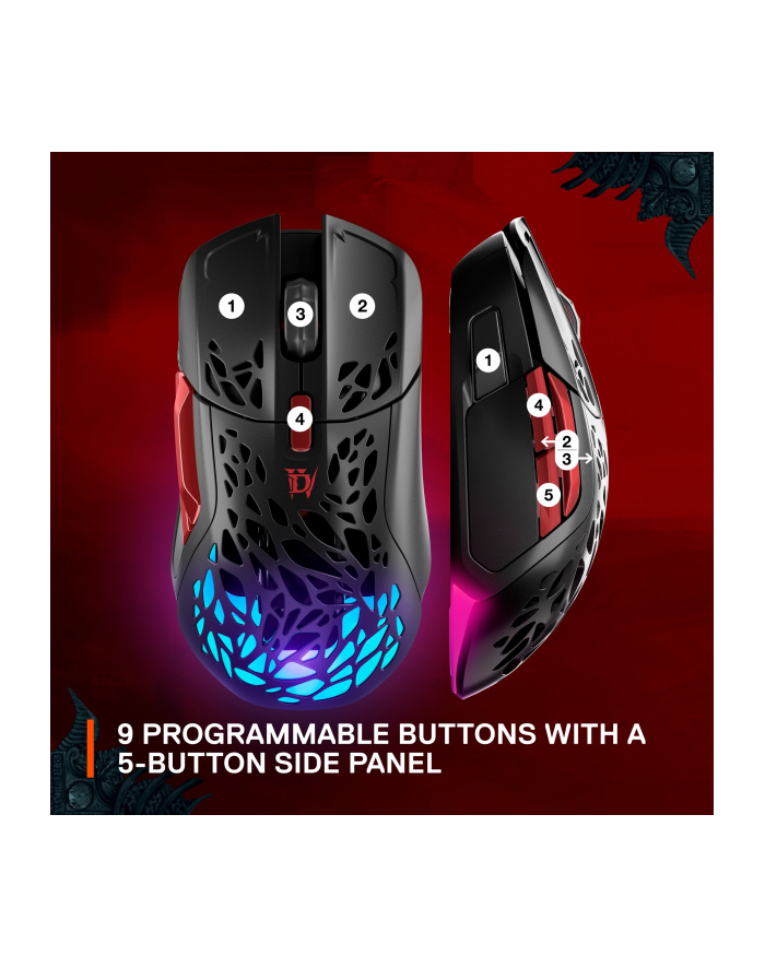SteelSeries 62403 SteelSeries Aerox 5 Wireless Diablo IV Edition Gaming ...