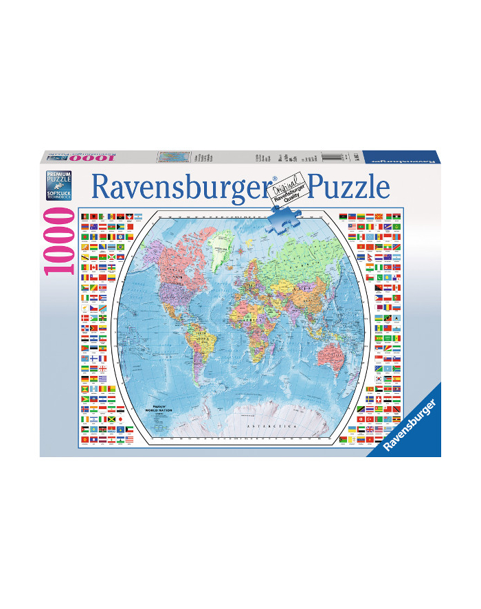 Ravensburger 196333 RAVEN. 1000 EL. Mapa polityczna świata ...